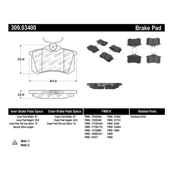 StopTech 02-08 Audi A4 Quattro / 2/99-02 Audi S4 / 93-10 VW Golf GL/GLS Performance Rear Brake Padsメーカー：Stoptechメーカー品番：3...