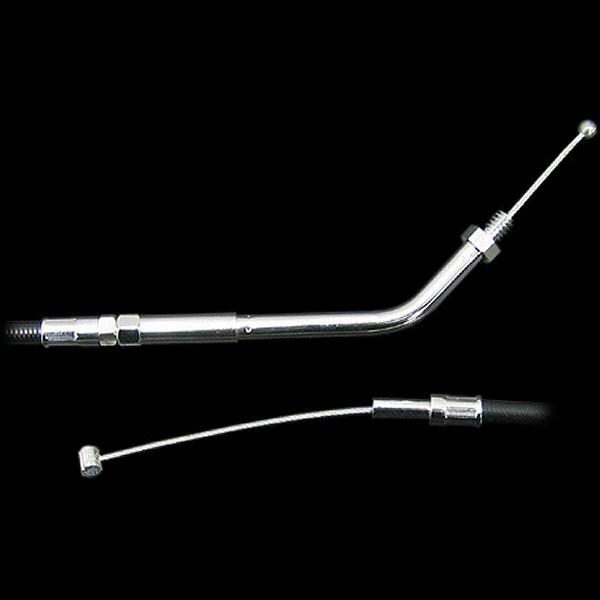 90年-95年 ハーレー BigTwin37インチ（約940mm）45°タイプトラベルレングス約130mmスロットルホルダー取り付けネジサイズ:5/16-18 UNCアウター部:ビニール 金属部:スチールキャブレター、スロットルハウジングを...