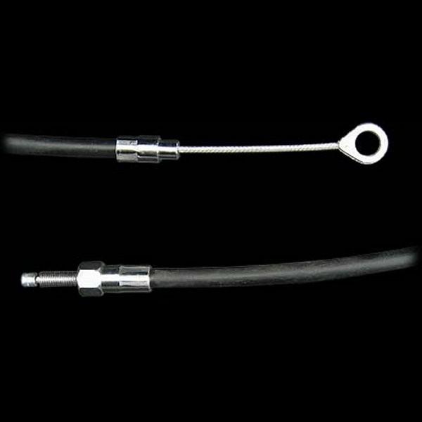 87年以降 5速 BigTwin74インチ(約1880mm)トラベルレングス:約70mmアウター部:ビニール 金属部:スチールロットによっては金属のスリーブが同封されている場合がございます。純正のスリーブがナイロンの場合は、純正のナイロンス...