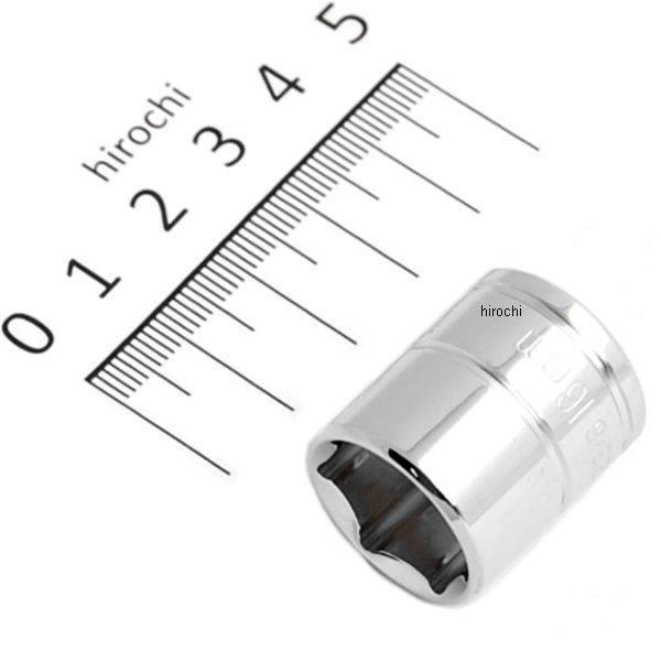 シグネット 3/8DR 16mm ソケット (6角)・サイズ(mm)：16・差込角(インチ DR)：3/8・ソケット外径(D1先端部；mm)：22・ソケット外径(D2差込部；mm)：22・ソケット深さ(e；mm)：15・全長(L；mm)：2...