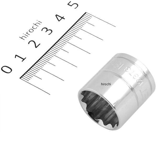 シグネット 3/8DR 18mm ソケット (12角)・サイズ(mm)：18・差込角(インチ DR)：3/8・ソケット外径(D1先端部；mm)：24・ソケット外径(D2先端部；mm)：24・ソケット深さ(e；mm)：13・全長(L；mm)：...