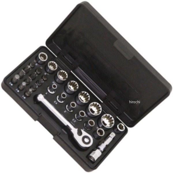 22038 シグネット SIGNET 1/4DR スプラインソケット&amp;amp;ビットセット 28PC・スプラインソケット13pcs4・4.5・5.5・6・7・8・9・10・11・12・13・14mm・ビット12pcsプラス、1・2・...