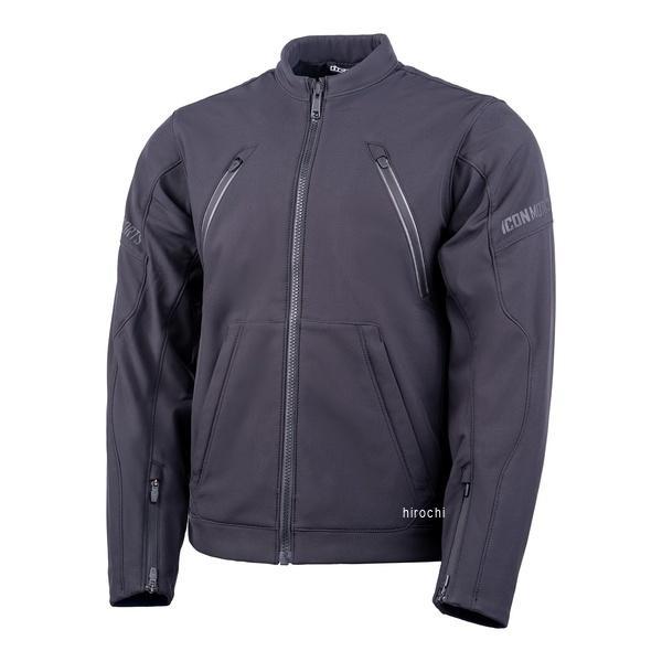 アイコン ICON 2026年春夏モデル ジャケット MERC3 ブラック Lサイズ：Lカラー：ブラック・ICON SPORT FIT・春秋向け・防風効果が高く柔らかいSOFTSHELL素材・内部300Dポリエステル補強・ジャケット本体CE...