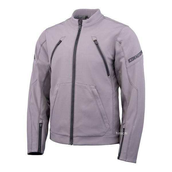 アイコン ICON 2026年春夏モデル ジャケット MERC3 グレー 2Xサイズ：2Xカラー：グレー・ICON SPORT FIT・春秋向け・防風効果が高く柔らかいSOFTSHELL素材・内部300Dポリエステル補強・ジャケット本体CE...