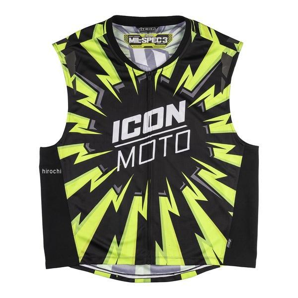 アイコン ICON 2026年春夏モデル ミルスペック3ベスト HIVIZ イエロー 2X/3Xサイズ：2X/3Xカラー：HIVIZ イエロー・4Wayストレッチポリエステル素材・YKKジッパー・リフレクター装備・暗いときにベスト全体が明る...