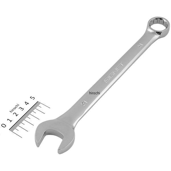 シグネット 21mm コンビネーションレンチ・サイズ(mm)：21・メガネ部幅(D1；mm)：30.8・スパナ部幅(b2；mm)：43.0・全長(L；mm)：270・メガネ部厚み(A1；mm)：12.0・スパナ部厚み(t2；mm)：9.0・...