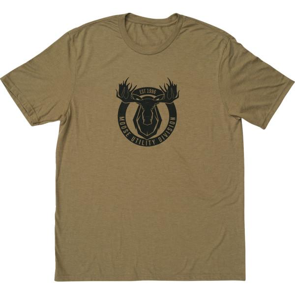 MOOSE OFFROAD Tシャツ MUD BADGE BN Lサイズポリエステル50%、綿25%、レーヨン25%の混紡生地Tシャツに直接スクリーン印刷されたグラフィックアメリカ製3030-243833030-24383ヤフー JP店