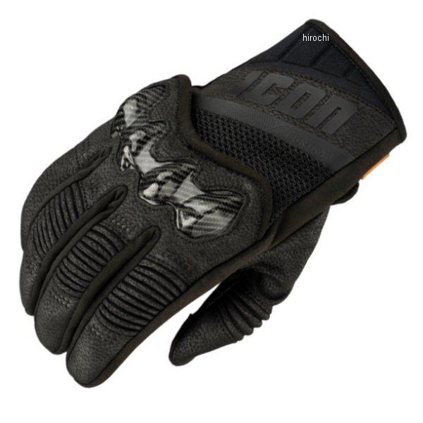 アイコン ICON 春夏モデル グローブ CONTRA 3サイズ:Lカラー:ブラック・Ax Laredo素材とIron Weave Mesh素材・安全規格 EN 13594:2015 Level1 KP・カーボン調D3O内蔵ナックルガード・...