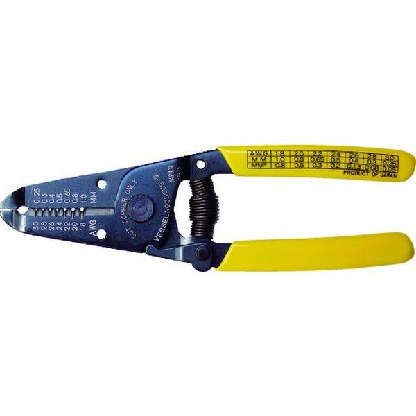 ・刃は、ダイヤモンド精密砥石研磨により、高精度のはく離を実現しました。・グリップには、AWG・mm・mm［［の2乗］］の換算表付です。・刃の根元では電線をカットできます。・全長(mm)：155・適合電線(mm)：0.25〜1.0・適合電線：...