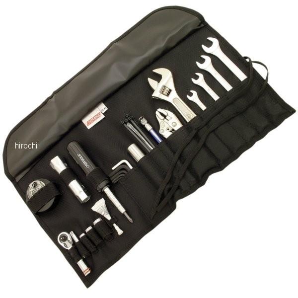 ・国産クルーザーモデル用に設計された包括的なツールセット。・コンビネーションレンチ（10mm、12mm、14mm）、8インチ(203mm)モンキーレンチ、2インチ(51mm)延長付きミニラチェット、ソケット（8mm、10mm、12mm）、六...