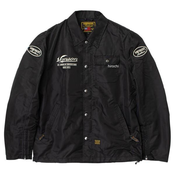 バンソン VANSON 2026年春夏モデル コーチジャケット Lサイズ BKサイズ：Lカラー：ブラック素材:ナイロン+PUコーティング本体生地は、防水撥水機能を高めるナイロンPUコーティング。裏地にはメッシュ素材を採用。装飾は刺繍仕上げの...
