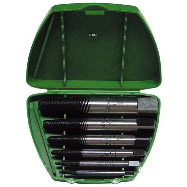 49-B クッコ KUKKO スクリューエキストラクターセット6本組です。対応ボルトサイズ(mm)：3-24対応ボルトサイズ(")：1/8-1頑丈なクロームバナジウム製のスクリューエキストラクター折れたボルトの中心に穴をあけて、適合するサイ...