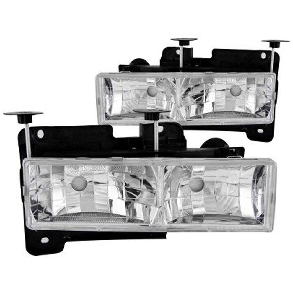 ANZO 1988-1998 Chevrolet C1500 Crystal Headlights Chrome w/o Bulbsメーカー：ANZOメーカー品番：111136・掲載画像は、カタログより抜粋した参考画像となっております。ご不...