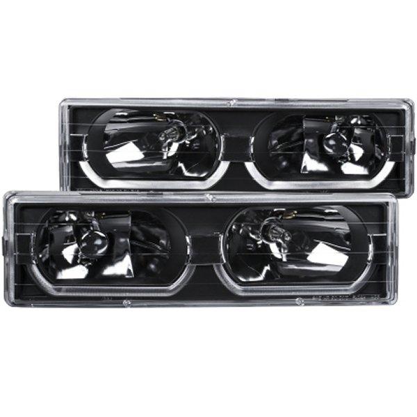 ANZO 1988-1998 Chevrolet C1500 Crystal Headlights Black w/ Low - Browメーカー：ANZOメーカー品番：111299・掲載画像は、カタログより抜粋した参考画像となっております...
