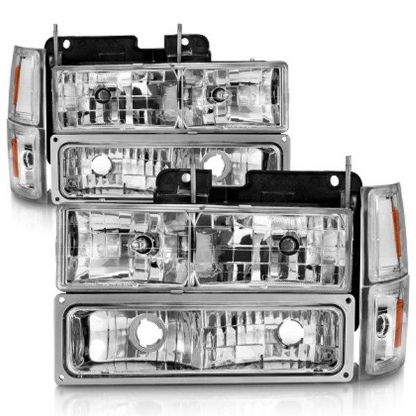 ANZO 88-98 Chevrolet C1500 Crystal Headlights Chrome w/ Signal and Side Marker Lightsメーカー：ANZOメーカー品番：111506・掲載画像は、カタログより...