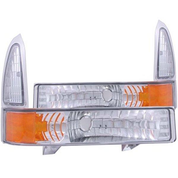 ANZO 2000-2004 Ford Excursion Euro Parking Lights Chrome w/ Amber Reflectorメーカー：ANZOメーカー品番：511039・掲載画像は、カタログより抜粋した参考画像とな...