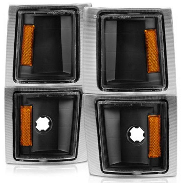 ANZO 1994-1998 Chevrolet Blazer Corner Lights Black Housing Clear Lens w/ Amber Reflectorメーカー：ANZOメーカー品番：521042・掲載画像は、カタ...