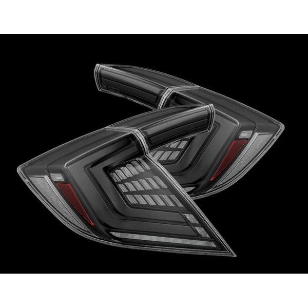 AlphaRex 16-21 Honda Civic Hatchback/ Type-R FK8 Nova-Series LED Tail Lights (Pair) - Alpha Blackメーカー：AlphaRexメーカー品番：676...