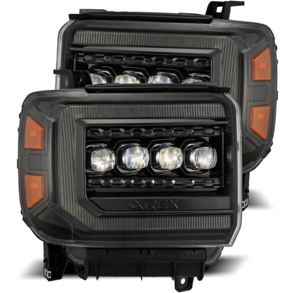 AlphaRex 14-18 GMC Sierra NOVA LED Proj Headlights Plnk Style Alpha Blk w/Activ Light/Seq Signal/DRLメーカー：AlphaRexメーカー品番：...