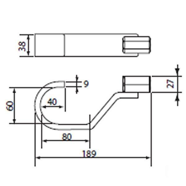 スライドハンマプラー板金フック M18X2.0AUD4-B2-KCヤフー JP店
