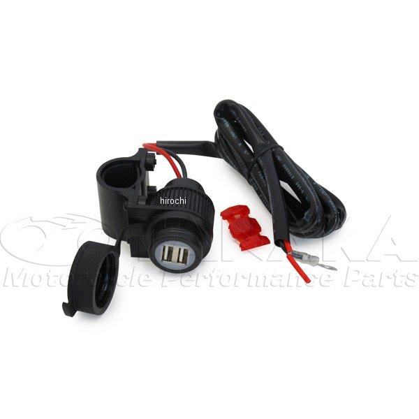 ca0835 田中商会 USB電源キット 2ポート 【商品仕様】入力電圧：DC12V出力電圧：DC5V 2.0AUSBポート×2ブルーLED 内蔵防滴仕様（使用時除く）【付属品】ハンドルクランプ付属（ミリ/インチ対応）エレクトロタップ日本語...