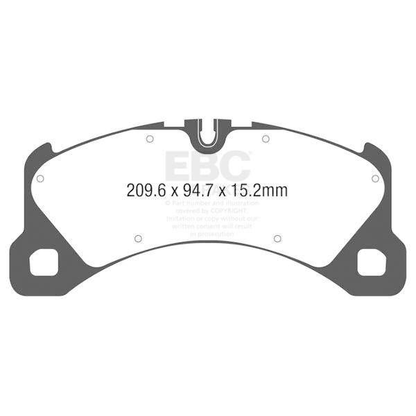 EBC 14+ Porsche Macan (Cast Iron Rotors only) 3.0 Twin Turbo Yellowstuff Front Brake Padsメーカー：EBCメーカー品番：DP42203R・掲載画像は、カ...