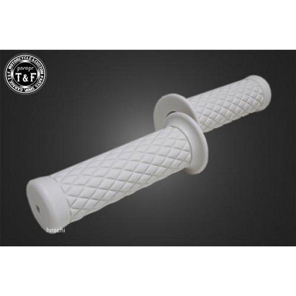 GP49WH ガレージT＆F ダイヤラバーグリップ カラー:白1インチハンドル用【注意事項】・こちらのグリップは純正のインナースロットルを使用して取り付けるタイプになります。 車種によってはインナースロットル側に多少加工が必要になる場合がご...