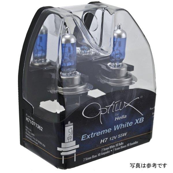 Hella Optilux 12V/55W H7 Extreme ブルー バルブ (2個)メーカー：Hellaメーカー品番：H71071362・掲載画像は、カタログより抜粋した参考画像となっております。ご不安な場合は、メーカーサイトでのご確...