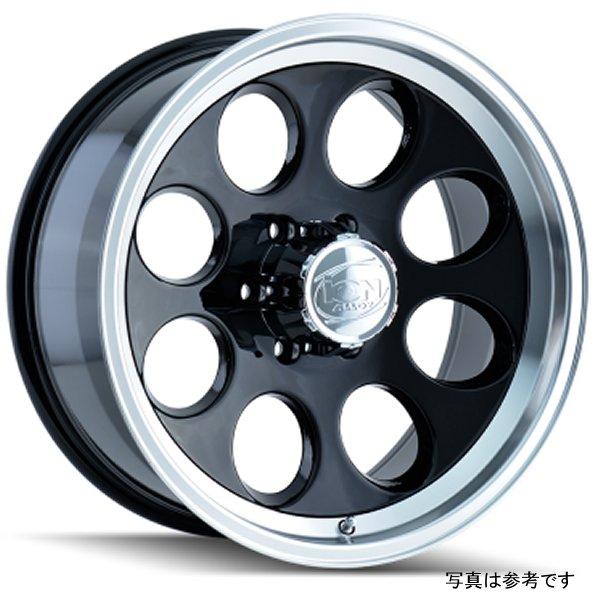 ION Type 171 16x8 / 8x165.1 BP / -5mm オフセット / 130.8mm Hub ブラック/Machined ホイールメーカー：ION Wheelsメーカー品番：171-6881B・掲載画像は、カタログより...