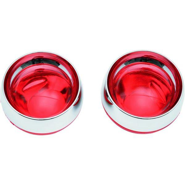 Kuryakyn Deep Dish Bezels With Red Lensesメーカー：Kuryakynメーカー品番：2269・掲載画像は、カタログより抜粋した参考画像となっております。ご不安な場合は、メーカーサイトでのご確認をお願い致...