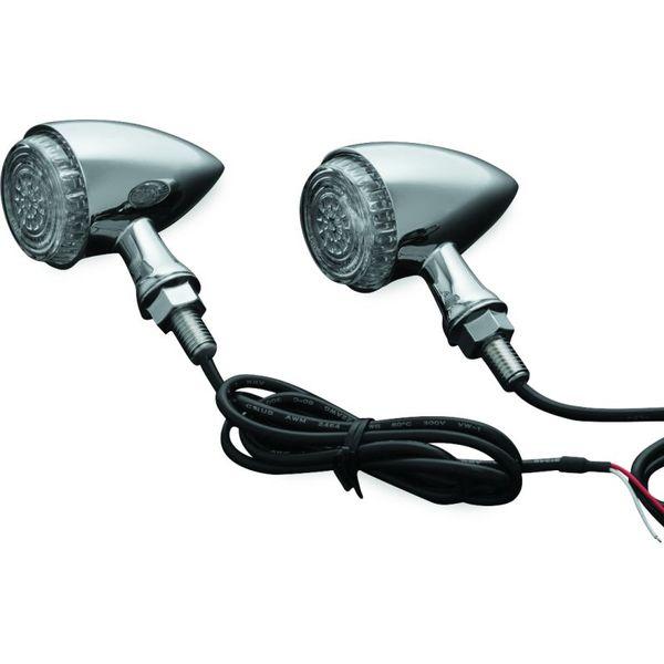 Kuryakyn Torpedo Indicator LED Amber/Red Lights Rear Run-Turn-Brake Chromeメーカー：Kuryakynメーカー品番：2507・掲載画像は、カタログより抜粋した参考画像と...