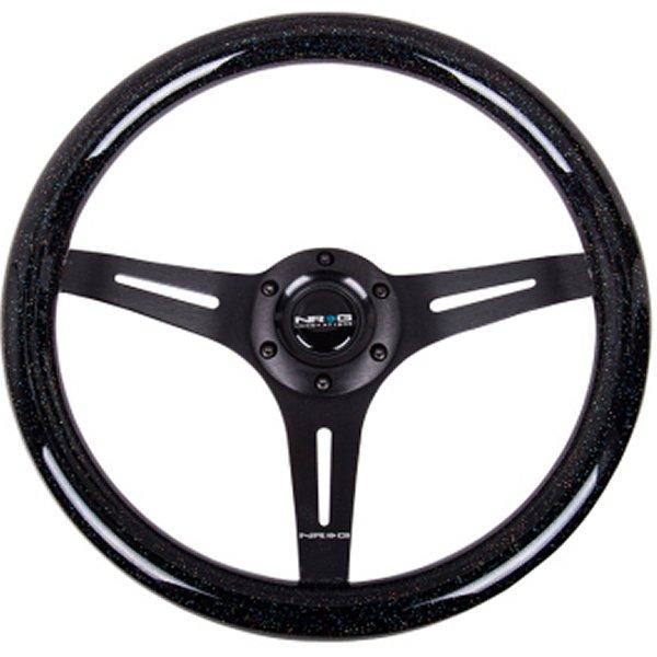 NRG Classic Wood Grain Steering Wheel (350mm) Black Sparkled Grip w/Black 3-Spoke Centerメーカー：NRGメーカー品番：ST-015BK-BSB・掲載画像...