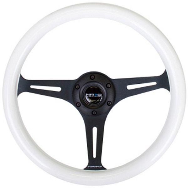 NRG Classic Wood Grain Steering Wheel (350mm) Glow-N-The-Dark Green Grip w/Black 3-Spoke Centerメーカー：NRGメーカー品番：ST-015BK-G...