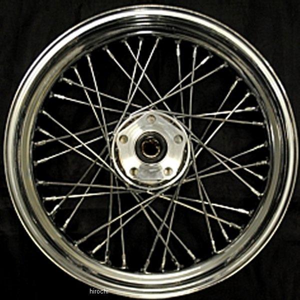 部品屋K&amp;W スポークホイールフロント(デュアルディスク)用ハブ・スポーク・リムがクロームメッキ済み、及び組立て済みアクスルシャフトは3/4を使用して下さい※写真はシングルディスクの物になります21インチ2.15J40本スポークデュ...