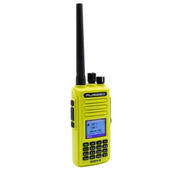 Rugged Radios WATERPROOF - Rugged RDH-X - Bus Band 2-Way Radio - Digital and Analog / Safety Yellowメーカー：Rugged Radiosメーカ...