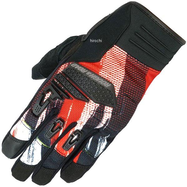 ラフ&amp;ロード 春夏モデル トレイルツーリンググローブサイズ:Lカラー:スクラッチレッド【素材】甲側/ニットジャージ、クロロプレン掌側/牛革、合成皮革【仕様説明】手を握り込んだ自然な形に追従する整形パターンを採用することで薄手のグロー...