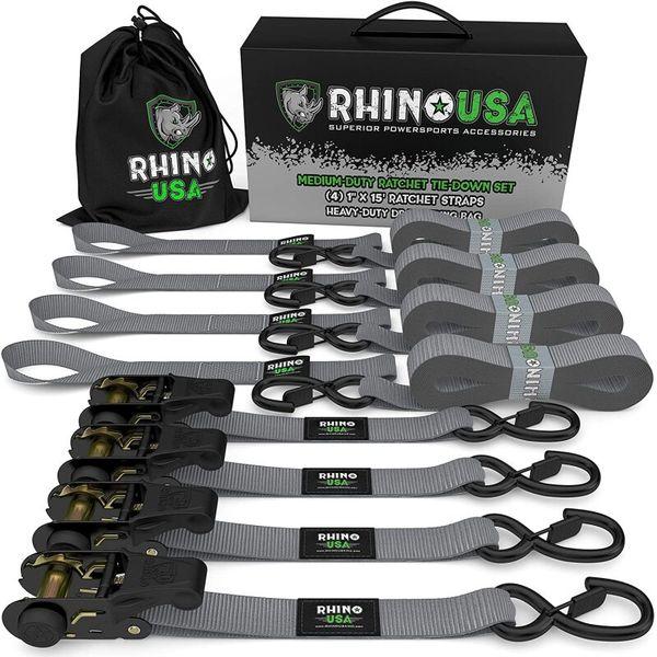 Rhino USA Medium Duty Ratchet Strap Tie-Down 4-Pack (Gray)メーカー：Rhino USAメーカー品番：RCHT-4PACK-GRY・掲載画像は、カタログより抜粋した参考画像となっており...