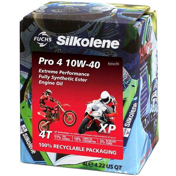 シルコリン SILKOLENE 4st エンジンオイル PRO 4容量:4L粘度:10W-40規格:JASO MA2エステル/化学合成4ストロークスポーツバイク用オイル高出力なスポーツバイクやチューニングマシンに最適なオイルです。エレクトロ...