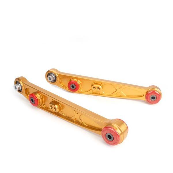 Skunk2 Honda/Acura EG/DC Alpha Series Rear Lower Control Arm Set - Goldメーカー：Skunk2 Racingメーカー品番：542-05-1110・掲載画像は、カタログより...