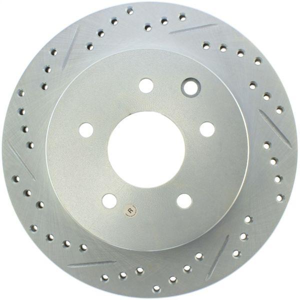 StopTech Select Sport ニッサン スリット、ドリルド 右 リアローターメーカー：Stoptechメーカー品番：227.42077R・掲載画像は、カタログより抜粋した参考画像となっております。ご不安な場合は、メーカーサイト...