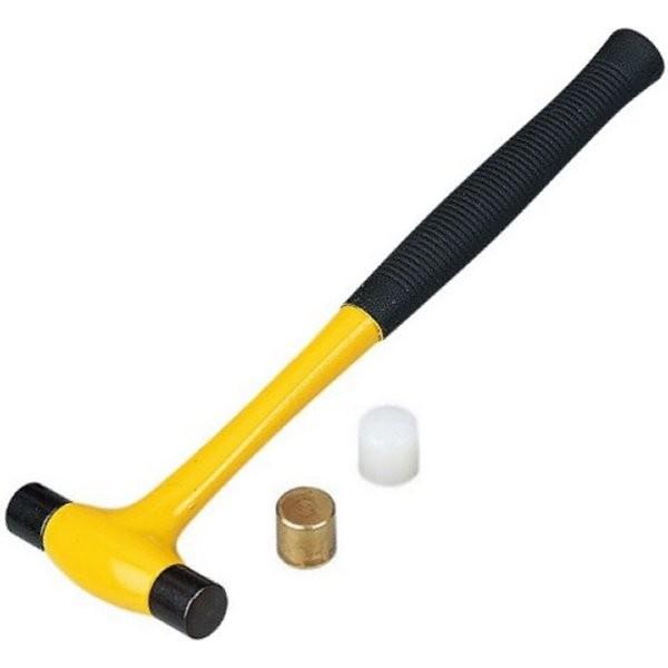 ミニハンマ 180mm交換式ヘッド(鉄、樹脂、真鍮)により、用途に応じた使用が可能です。ヘッドはねじ込みタイプです。各種オイルシール、小型ベアリングの圧入や、割ピンの脱着に最適です。樹脂ヘッド、真鍮ヘッド各1コ付です。TUD3S-KCヤフー...