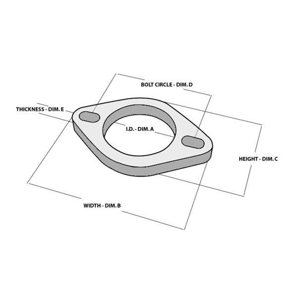 Vibrant 2-Bolt T304 SS Exhaust Flange (2.75in I.D.)メーカー：Vibrantメーカー品番：1474S・掲載画像は、カタログより抜粋した参考画像となっております。ご不安な場合は、メーカーサイト...