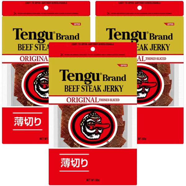 おつまみの定番として大人気のテングブランドのビーフジャーキー！テングブランドのビーフジャーキーは厳選された牛肉を使用し、しょうゆをベースにした味付けになっています。お土産等でおなじみの方も多いのではないでしょうか？良質の牛肉を使用し、今まで...