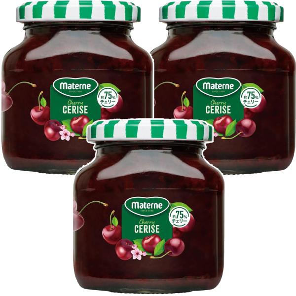 ベルギーの老舗フルーツ加工会社「マテルネ」のフルーツコンポート。やわらかいチェリーの果肉がたっぷり。甘さ控えめで製菓用にも最適です。