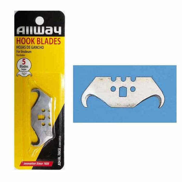 オ−ルウェイカッタ−替刃　Ａタイプ　フック刃（５枚入）広島　床用カッター・ナイフオールウェイカッター　UK-25　専用替刃です。フック刃（５枚入）本体はこちら