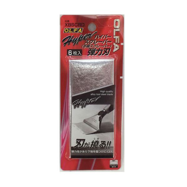 オルファ　ハイパースクレッパー　弾力刃　片研ぎ　（６枚入）広島　オルファ　ハイパースクレッパー　弾力刃　片研ぎ　（６枚入）「ハイパースクレーパー」用替刃。弾力性があり、刃が反ることで、下地を傷つけにくくなっています。片研ぎ刃。「ハイパースク...