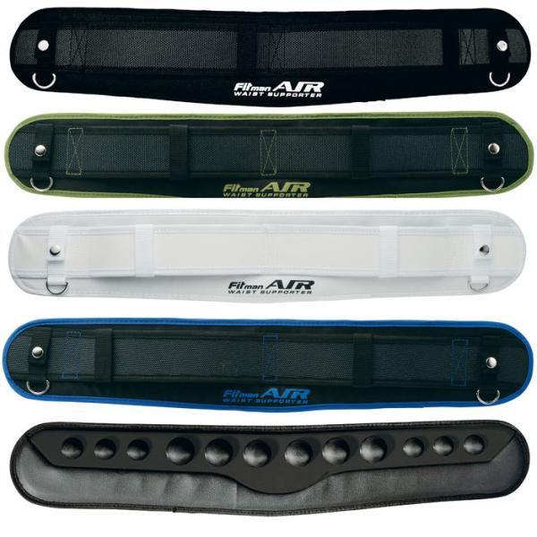 フィットマン（Fit man)・エアー広島　ウエストサポーター　半球体の凸部が作業中に腰部をケアほどよく刺激します・サイズ（約）　長さ740×巾135mm