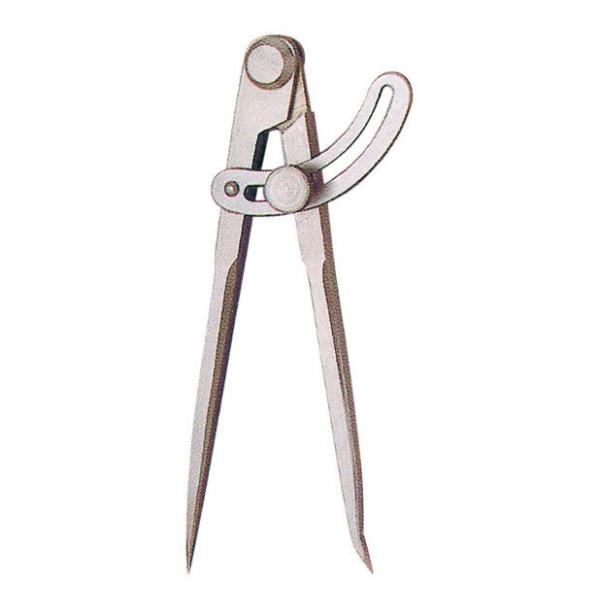 ディバイダー１５０広島　巾落とし　ケガキ　ジョイントカットネジを回して調整しますので、使用中に固定できます。● サイズ：全長150mm　　　 開き巾180mm