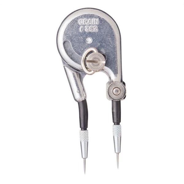 ダブルニードル　ディバイダー広島　巾落とし　ケガキ　ジョイントカット手の中に収まるぐらいの小さなディバイダーです。● サイズ：全長110mm　　開き巾150mm