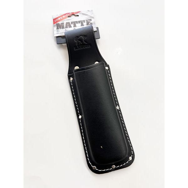 K.NWORKS　BKC-12　万能ツール差450mm までの定規にちょうどいいサイズ！270×80×mmベルト幅:48mm 迄●革表面: マットブラック仕上●カシメ補強